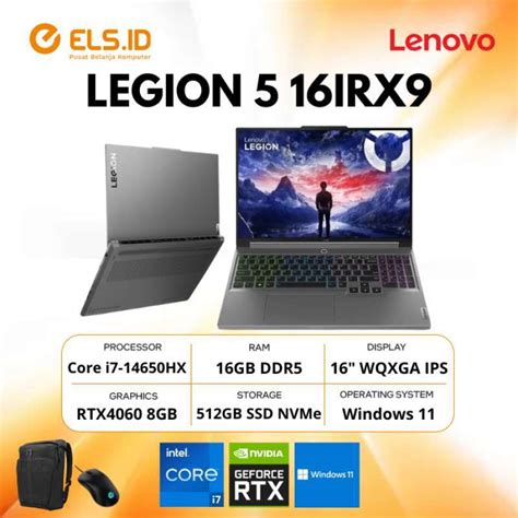 Promo Lenovo Legion Irx Intel I Hx Gb Ssd Gb Rtx Wqxga Luna Grey Diskon