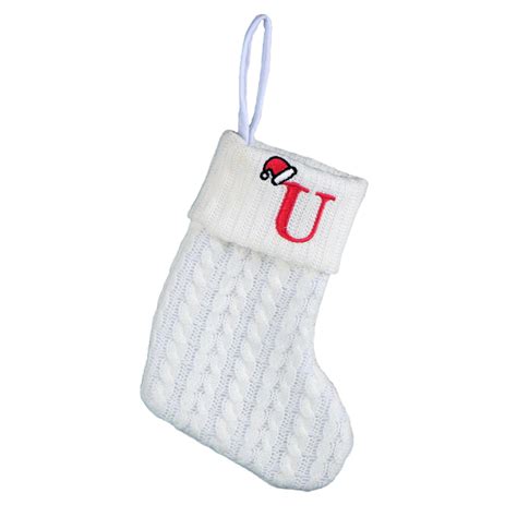 Wadada Christmas Stockings With Initial 78 Small Embroidered Letter