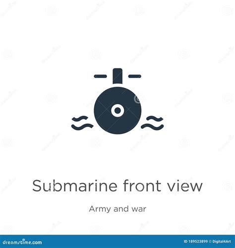 Submarine Front View Icon Vector Trendy Flat Submarine Front View Icon From Army And War