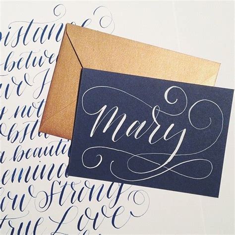 Ashley Buzzy Calligraphy Envelope Lettering Design Invitation Calligraphy