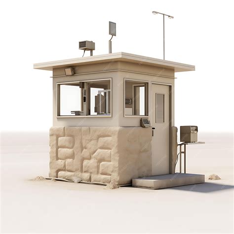 Premium Photo Isolated Guard Post Access Control Small Structure
