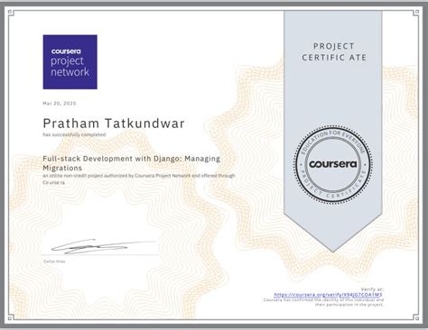 Django Fullstackdevelopment Webdevelopment Coursera Pratham