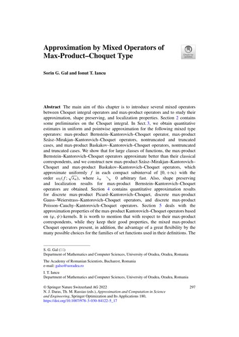 Pdf Approximation By Mixed Operators Of Max Product Choquet Type