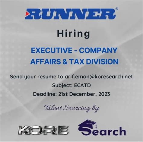 Mahmud Rafi On Linkedin Runner Group Is Seeking Executive Company