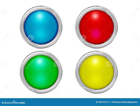 Buttons Mat Colors Stock Illustration Illustration Of Push 35275741