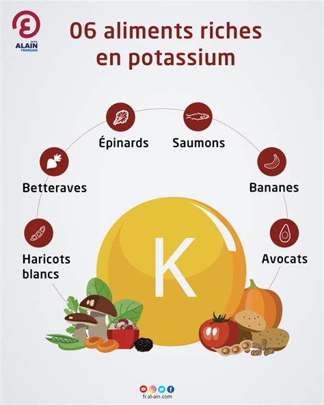 Potassium Et Aliments Aliments Riches En Potassium Où Les Trouver