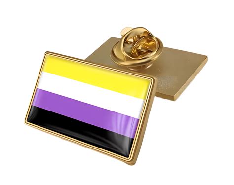 Rectangular Non Binary Pin Proud Lgbt 🏳️‍🌈