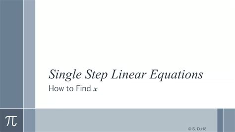 Single Triple Step Linear Equations [see Description] Ppt