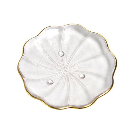 일본식 유리 꽃 모양 스시 접시 케이크 디저트 플레이트 크리에이티브 투명 식기 디너 플레이트 주방 용품디시 And 플레이트 Aliexpress