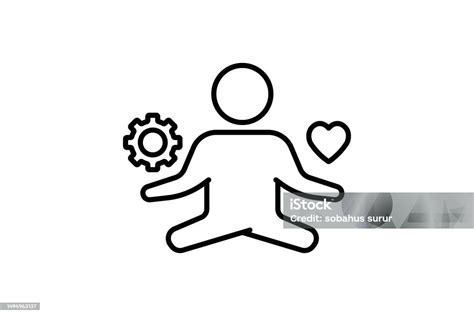 스트레스 관리 아이콘입니다 요가 명상 휴식과 관련된 아이콘입니다 선 아이콘 스타일 디자인입니다 간단한 벡터 디자인 편집 가능 0명에 대한 스톡 벡터 아트 및 기타 이미지