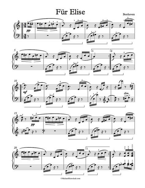 Roblox Fur Elise Piano Sheet Lknmuae
