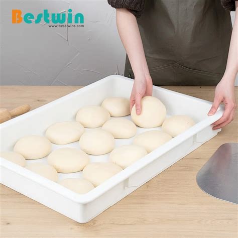 Bakery White Stackable Storage Pizza Plastic Bread Case Transport