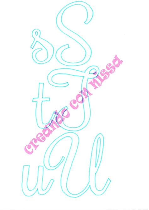 Creando Con Nissa Moldes De Letras Cursivas
