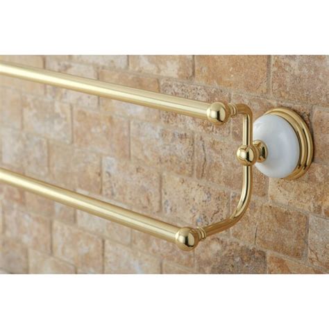 Kingston Brass Victorian 24 In Polished Brass Wall Mount Double Towel
