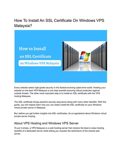 Ppt How To Install An Ssl Certificate On Windows Vps Malaysia