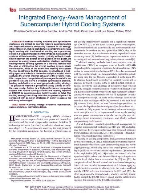 Pdf Integrated Energy Aware Management Of Supercomputer Hybrid