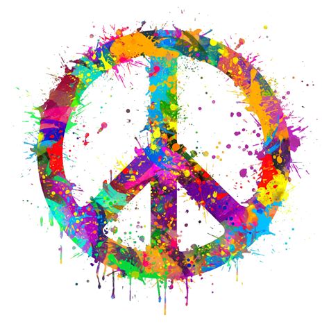 Splatter Paint Peace Sign