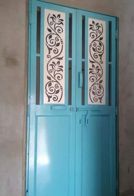 Cnc Curl Flower Double Door Design Makerbhawan