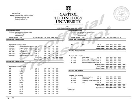 Unofficialtranscript Ppt