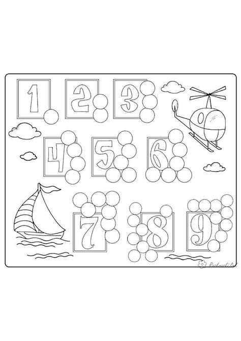 Раскраска цифры раскраска вертолет яхта учим цифры раскраска