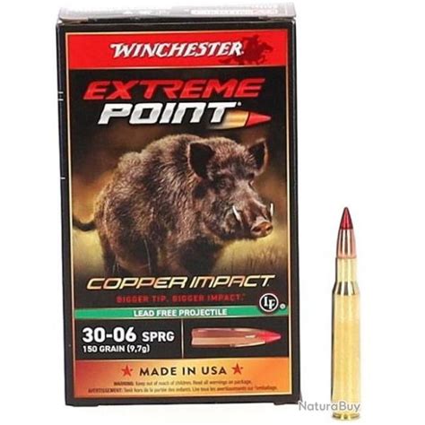 Winchester Cal 30 06 Sprg Extreme Point 9 7grammes Balles Calibre