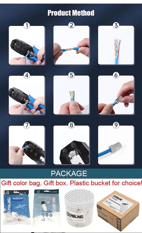 Gcabling Cat E Cat RJ Connectors Shielded FTP Transparent Modular Plug Gcabling Optical