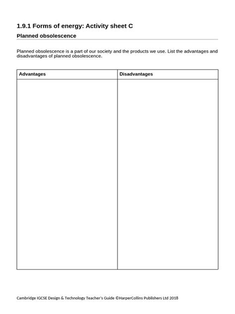 Igcse Dt S191 Activitysheet C Pdf