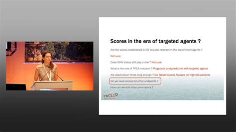 Barbara Eichhorst Critical Assessment And New Development Of Prognostic Scoring Systems Youtube