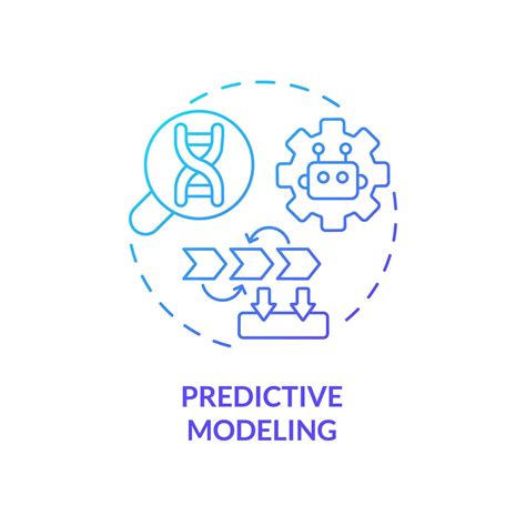 Predictive Modeling Blue Gradient Concept Icon Analyze Large Datasets