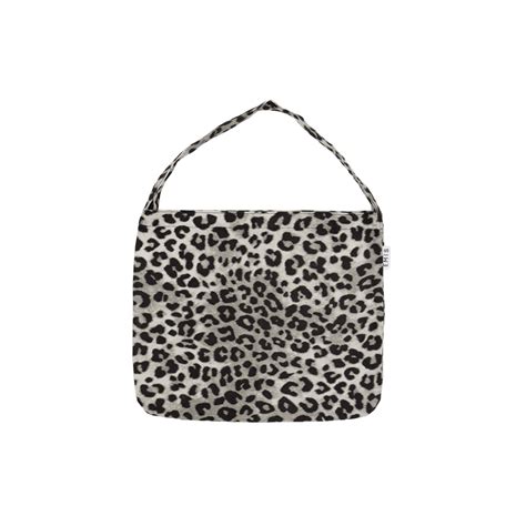 이미스 뉴 레오파드 코듀로이 에코백 그레이 Emis Kream