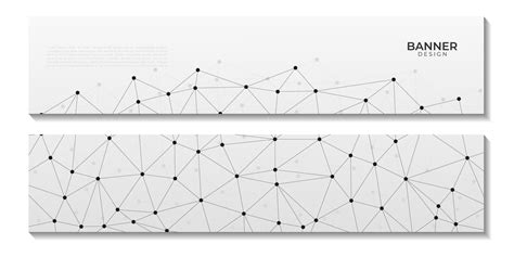 Abstract Grey Geometric Banners Background With Triangle Shape Pattern And Molecular 23614565