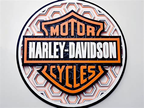 Harley Davidson Dimensional Mosaic By W3r3wolv3s Makerworld Download
