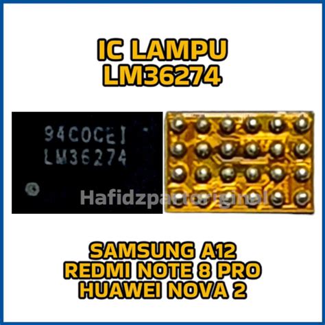 Jual Ic Lampu Display Light Samsung A12 Redmi Note 8 Pro Huawei