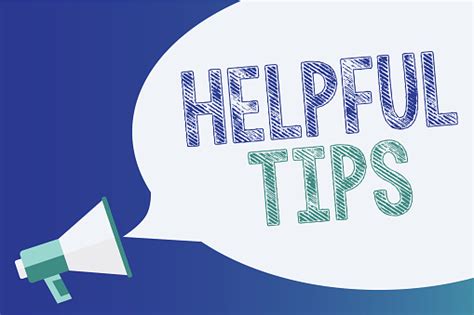 유용한 팁 들을 보여주는 텍스트 표시가 이다 개념 사진 전문가 솔루션 힌트 컨설팅 경고 확성기 스피커 음성 거품 중요 한 메시지 소리로 말하기 요청 원조에 대한 스톡 벡터