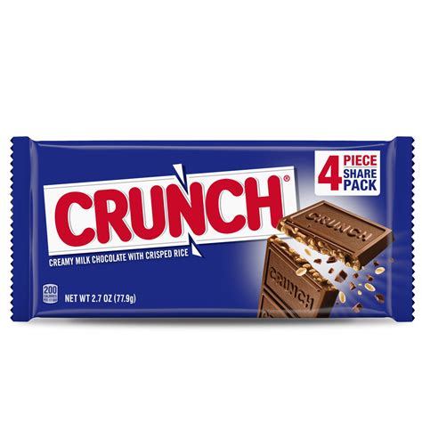 Crunch Milk Chocolate And Crisped Rice Candy Bars For Breakroom Walmart