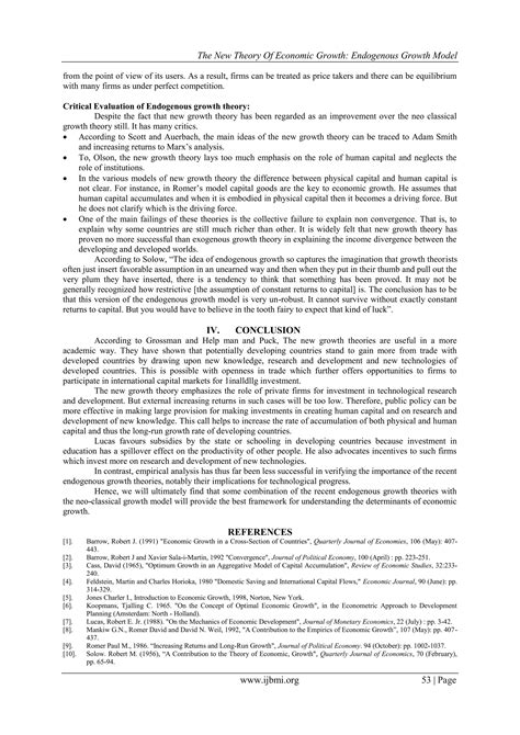 The New Theory Of Economic Growth Endogenous Growth Model Pdf