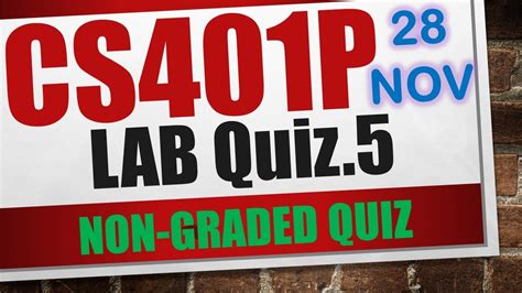 cs401p lab quiz 5 2023 cs401p lab quiz 5 by vu with dilshad ahmad youtube