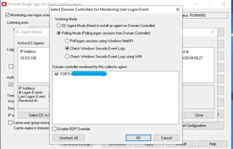 technical tip fsso agent in polling mode fortinet community