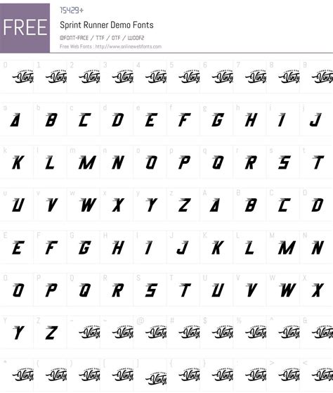 Sprint Runner Demo 1001fontself Maker 354 Fonts Free Download