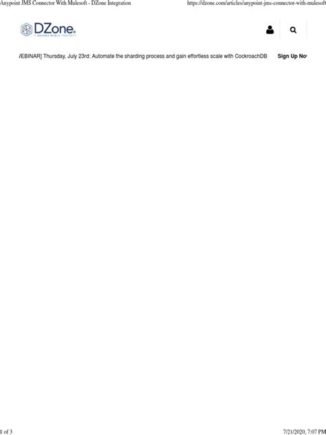 Anypoint Jms Connector With Mulesoft Dzone Integration Pdf Pdf