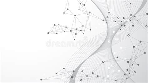 Technology Abstract Background With Connected Line And Dots Big Data
