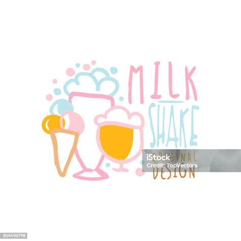 밀크 쉐이크 아이콘 원래 디자인 레스토랑 바 카페 메뉴 달콤한 쇼핑 다채로운 요소 손으로 그려진된 벡터 일러스트 레이 션 0명에 대한 스톡 벡터 아트 및 기타 이미지