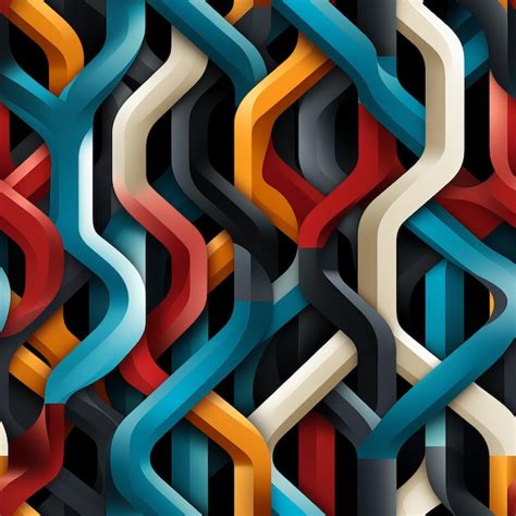 Premium Photo Seamless Abstract Geometric Chain Pattern