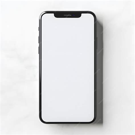 Premium Ai Image Mockup Empty Blank Iphone Screen On A Plain Surface