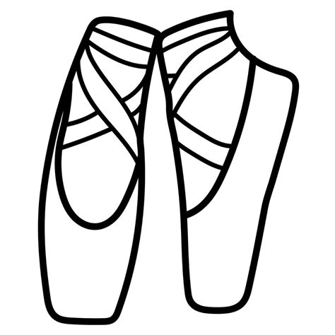 Outline Ballet Shoes Svg Png  Pdf Files Craftpi