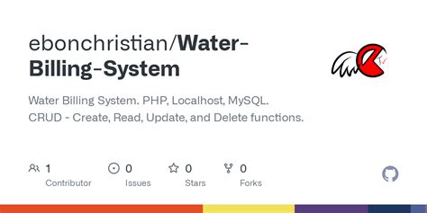 Github Ebonchristianwater Billing System Water Billing System Php