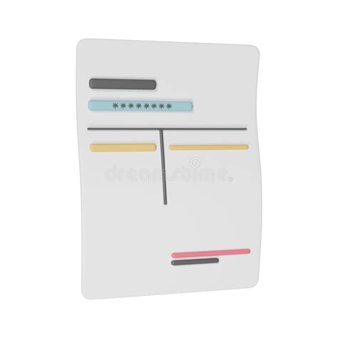 3d Rendering Blank Statement Stock Illustration Illustration Of