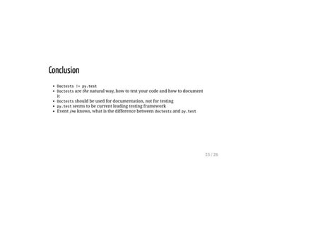 Python Testing Frameworks Overview Ppt