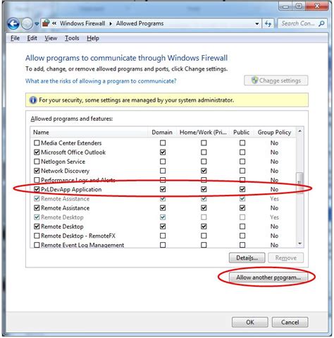How Do I Add The Program To The Windows Firewall Exception List Manually Pixelink Support