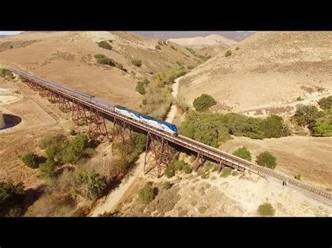 Amtrak Coast Starlight Train Horseshoe Curve And Stenner Creek Trestle